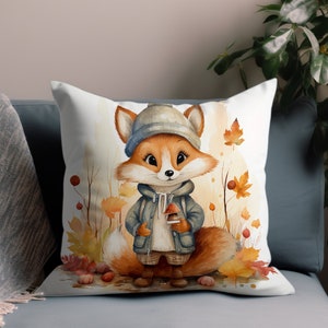 Autumn Cute Fox Clipart, Autumn Clipart, Watercolor Clipart, Fall Fox ...