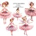 Pink Ballerina Clipart, Watercolor Ballerina Clipart, Cute Ballet ...