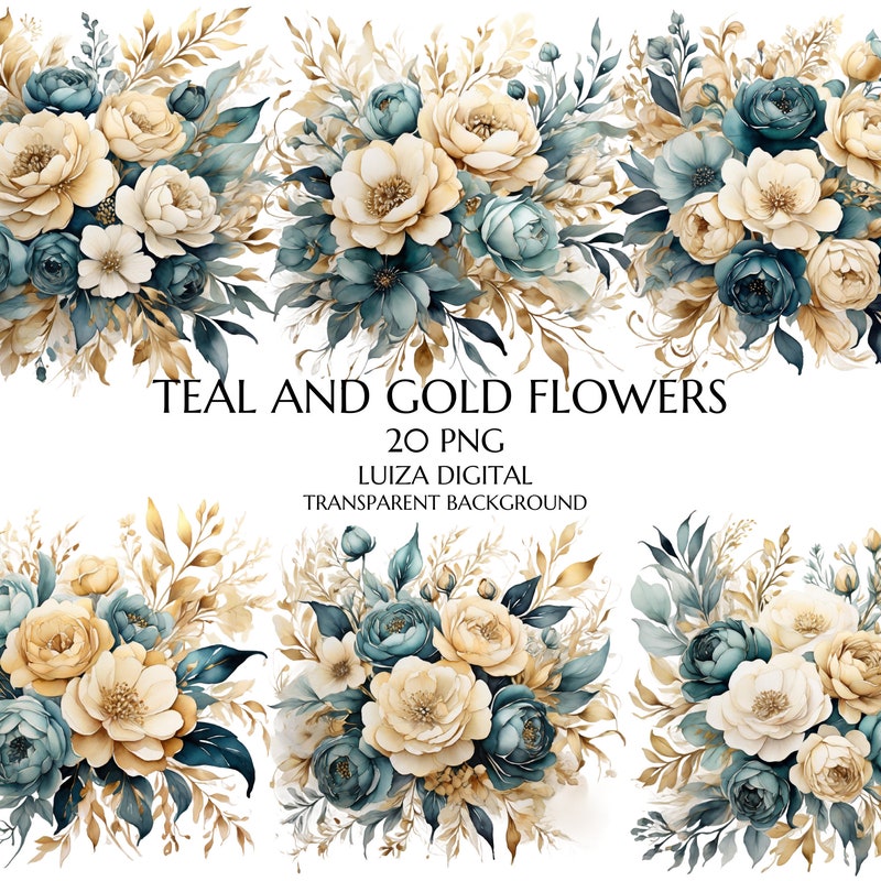 Teal Wedding Bouquet - Etsy