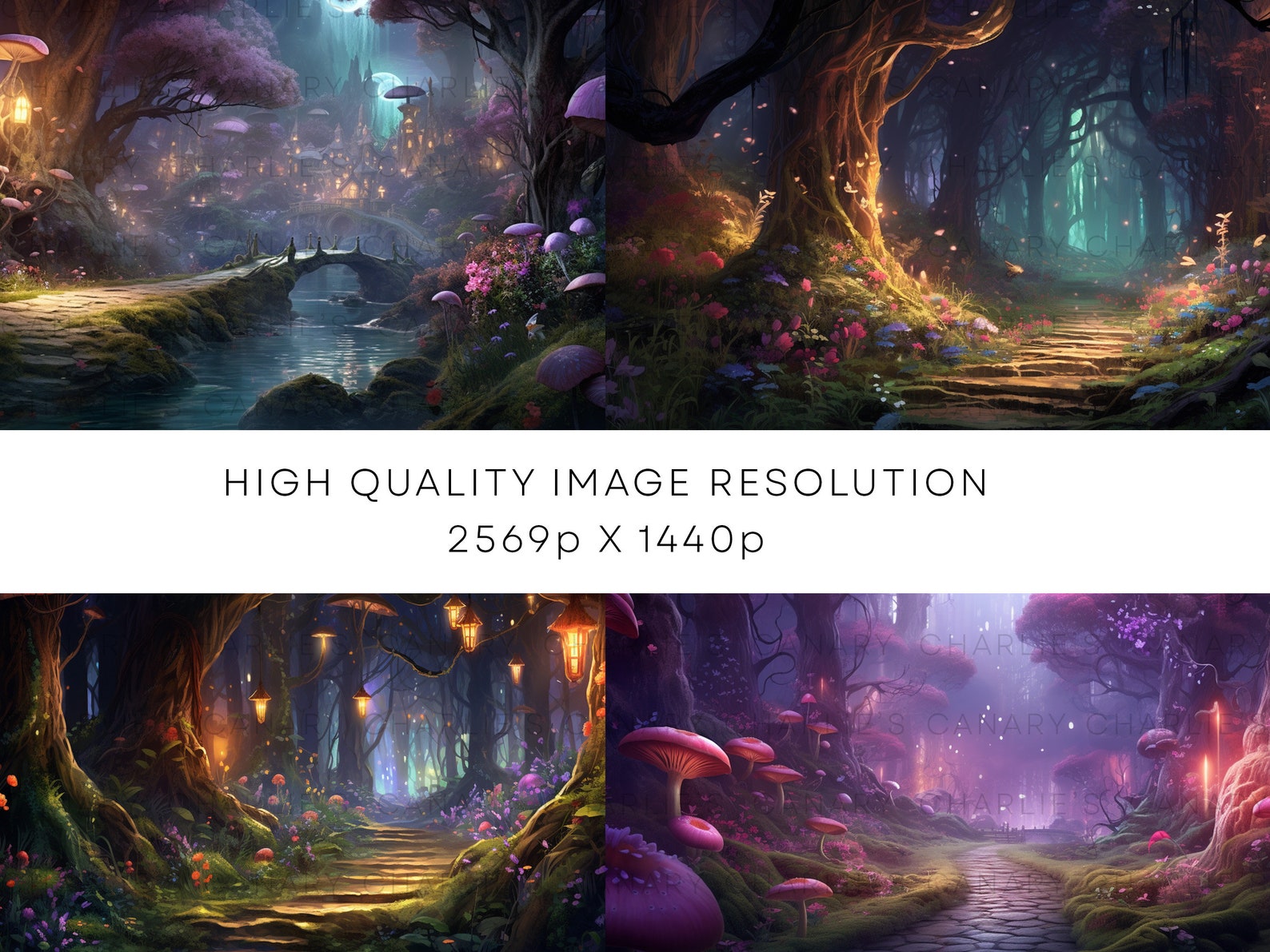 Fairycore Forest Virtual Background, Zoom Background, Streamer Twitch ...