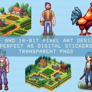 Farming SIM Pixel Art Clip Art, Transparent Pngs for Commercial Use ...