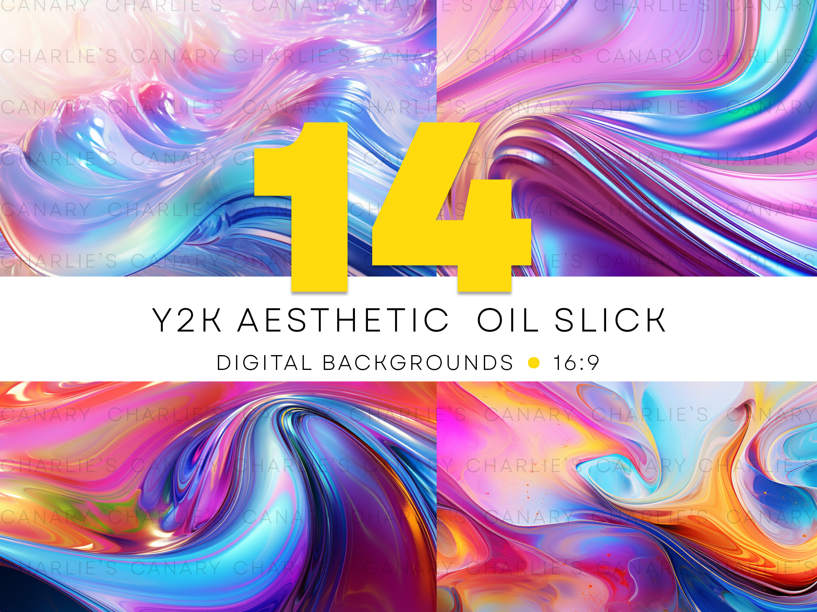 Y2k Oil Slick Virtual Background, Zoom Background, Streamer Twitch ...