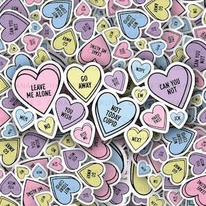 Anti Valentine Candy Heart SVG, PNG, DXF, Valentine Shirt, Funny Candy ...