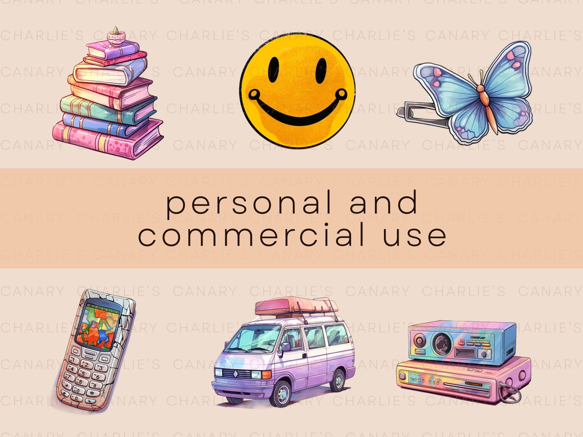 Y2k Aesthetic Clip Art, 2000s Clipart, Vintage Y2k Decor, Transparent ...
