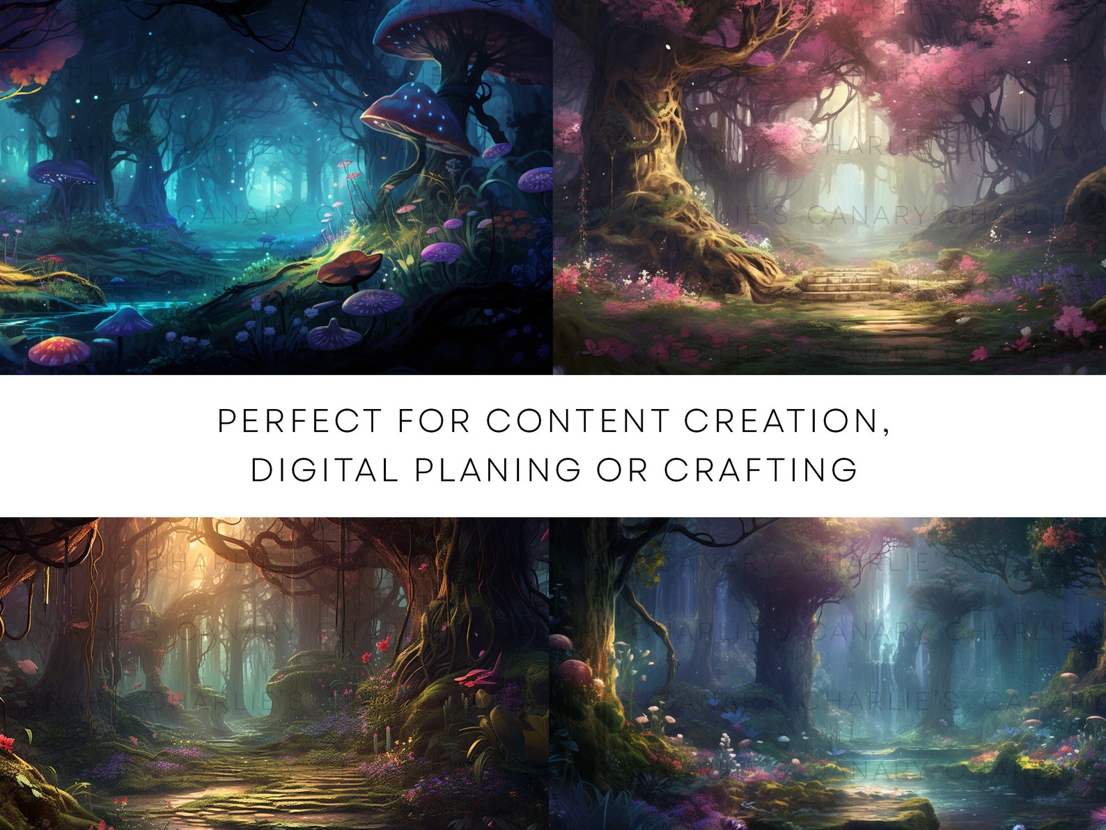 Fairycore Forest Virtual Background, Zoom Background, Streamer Twitch ...