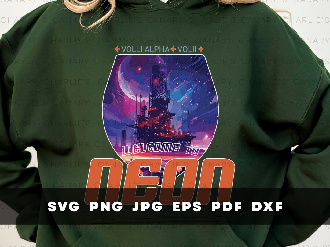 Starfield Neon SVG, PNG Starfield Video Game, Commercial Use for Print ...
