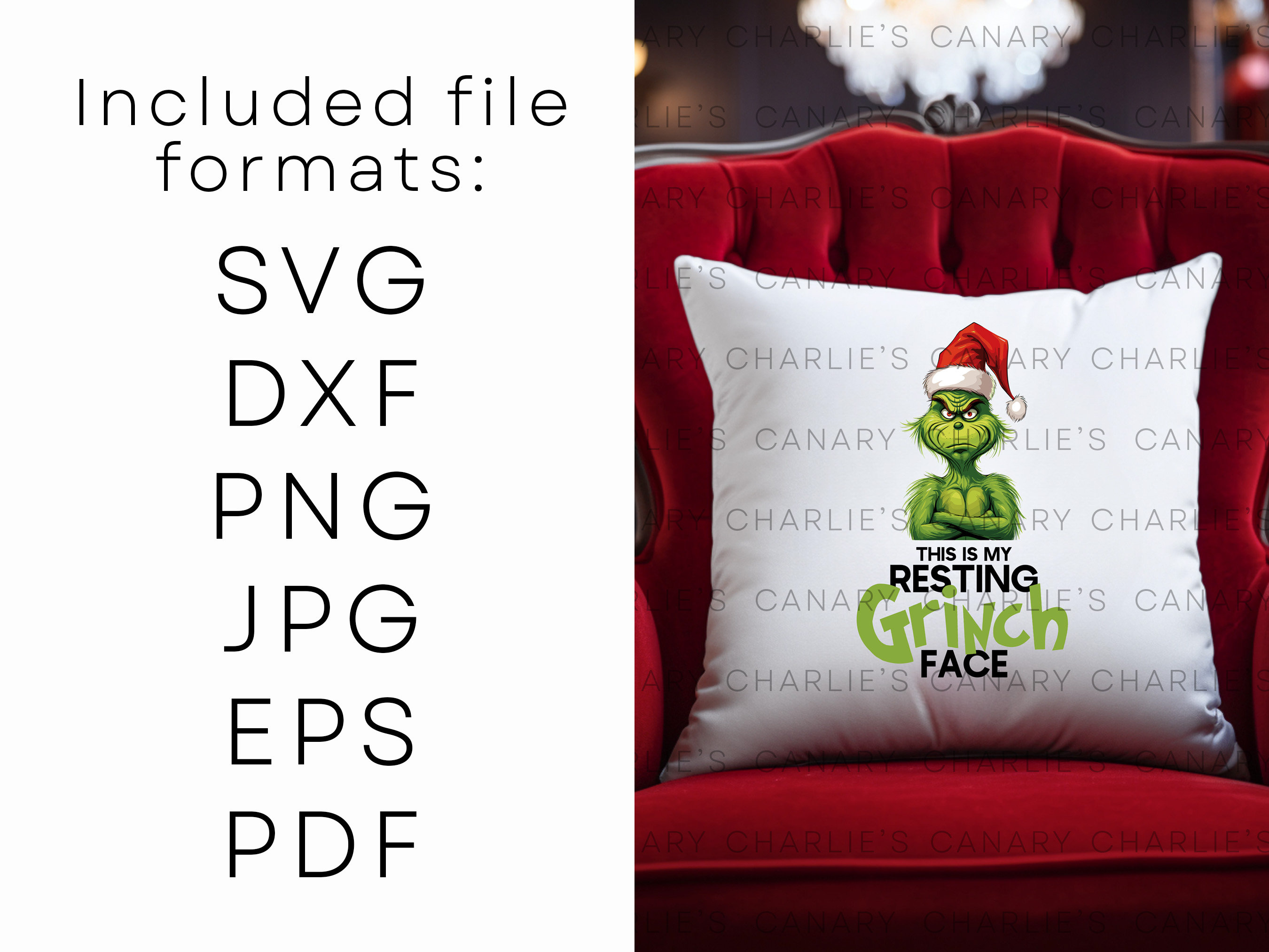 Resting Grinch Face SVG, PNG, DXF, This is My Resting Grinch Face ...
