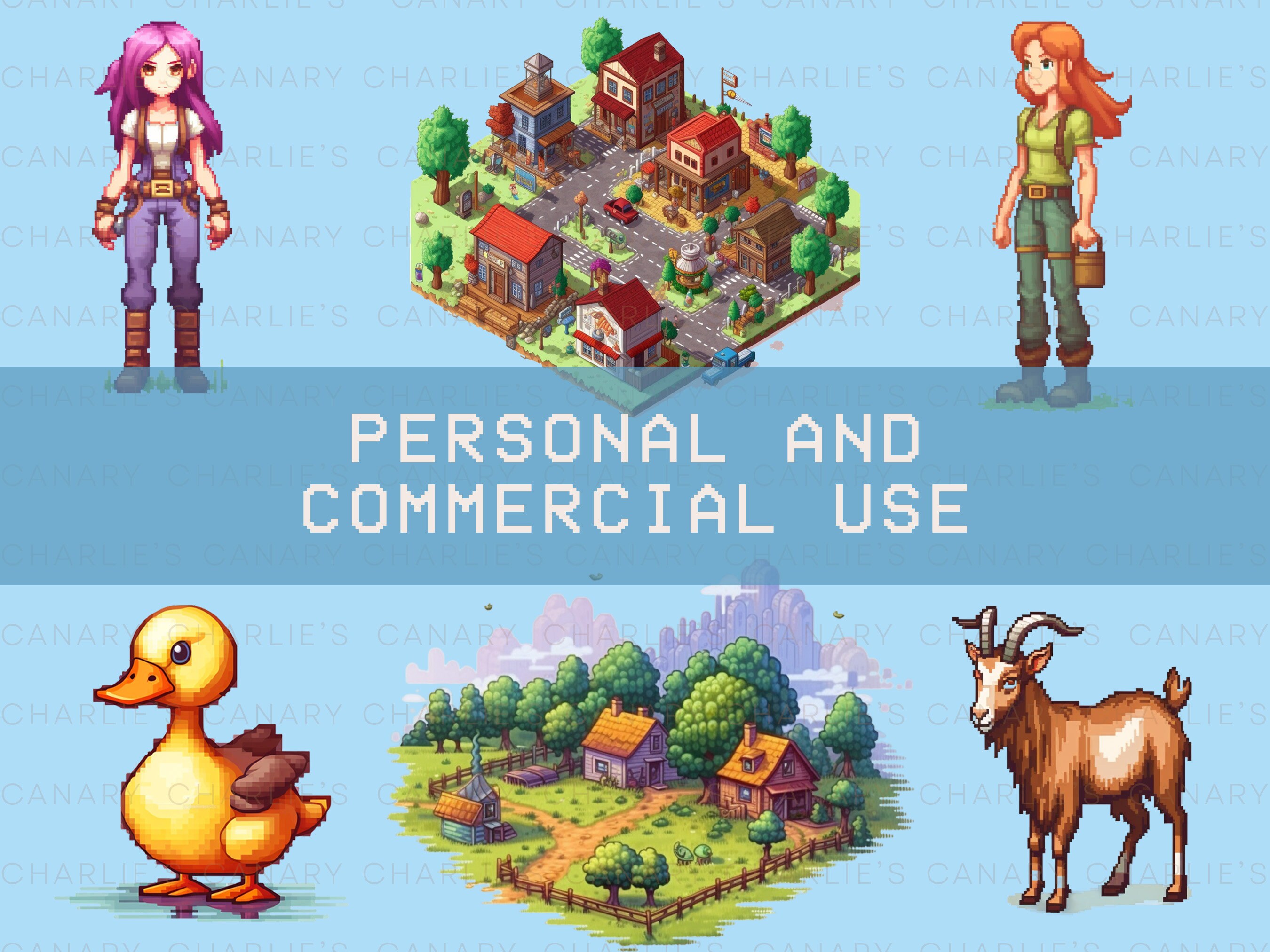 Farming SIM Pixel Art Clip Art Transparent Pngs for - Etsy