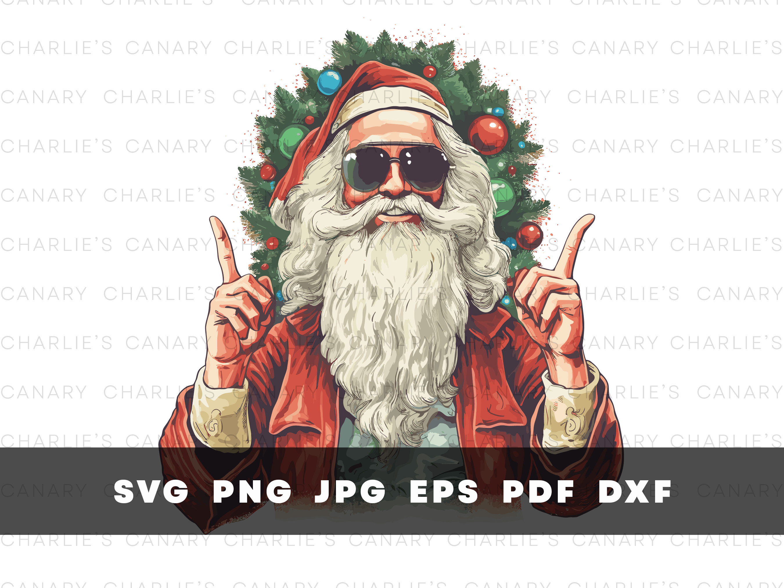 Peace & Love Chill Santa Claus SVG, PNG, DXF, Retro Santa, Pink ...