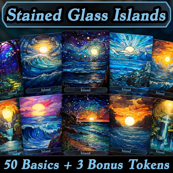 Stained Glass Mtg Tokens - Etsy