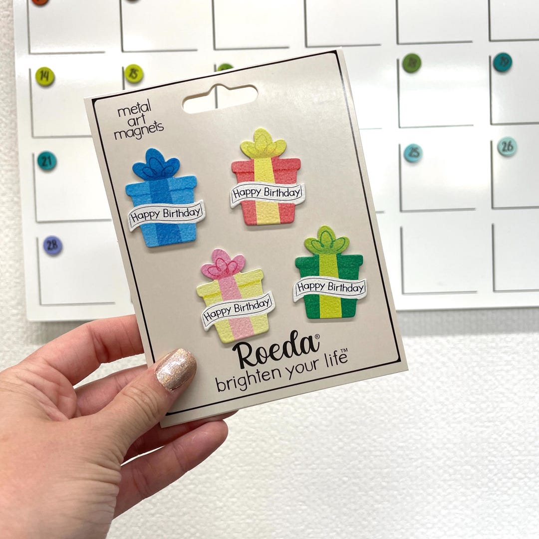 Birthday Calendar Magnets: Happy Birthday Gift Set of 4 - Etsy