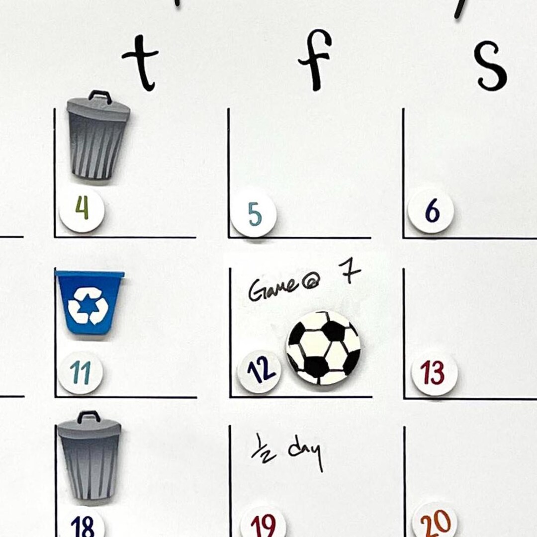 Soccer Ball Magnets S/4, Hand Painted, Sports Magnets, Calendar ...