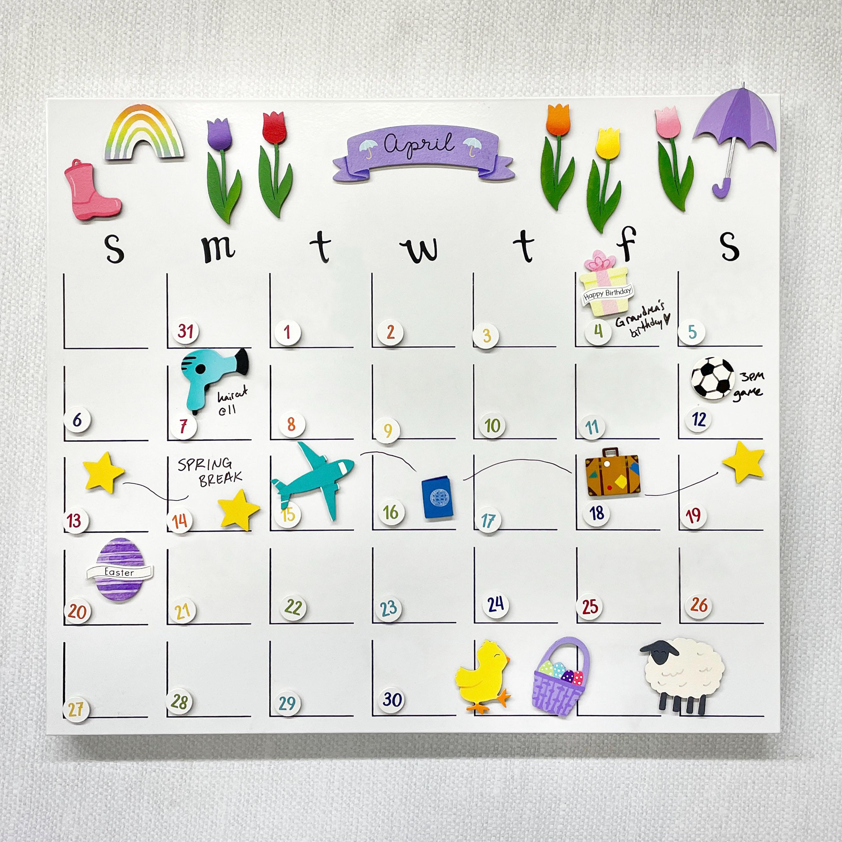 Holiday Calendar Magnets Set of 7 Seasonal Holidays, Calendar ...