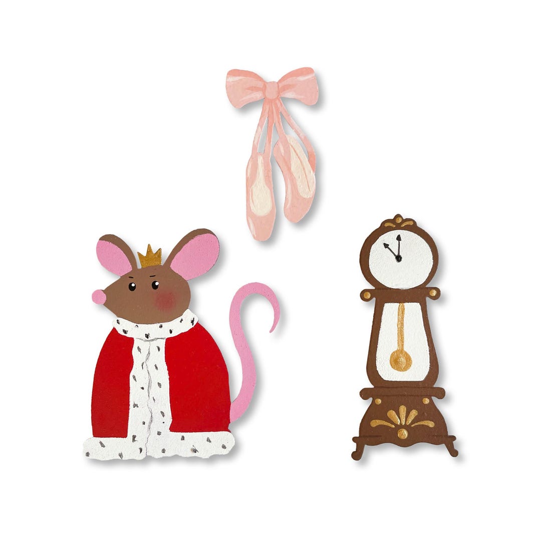 The Nutcracker Magnets S/3, Rat King, Ballet Shoes, Clock, Pointe ...