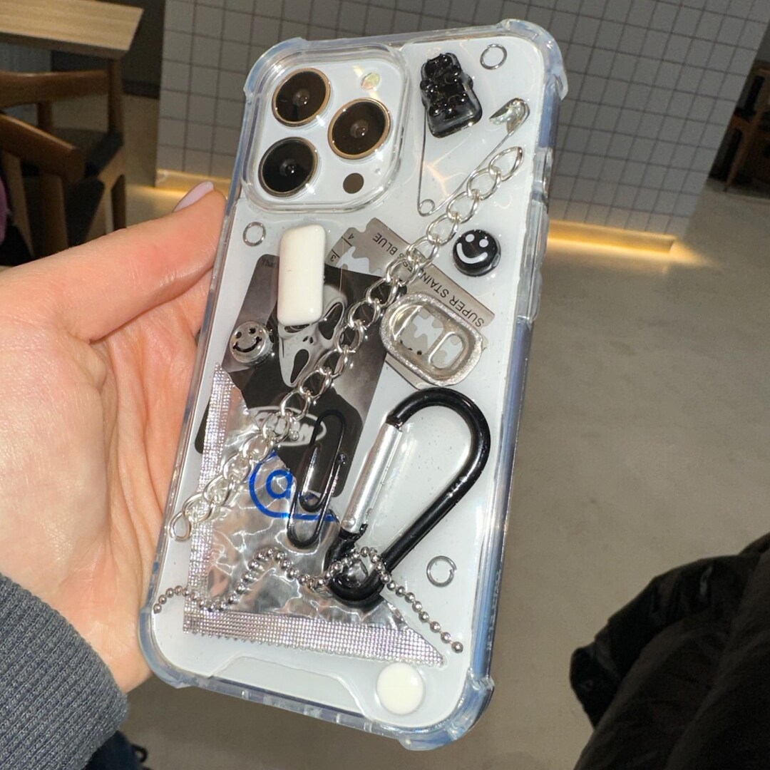 Resin Aesthetic Phone Case, Decoden Phone Case for iPhone 17 16 15 14 ...