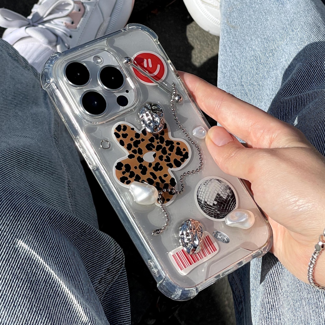 Resin Aesthetic Phone Case, Decoden Phone Case for iPhone 17 16 15 14 ...