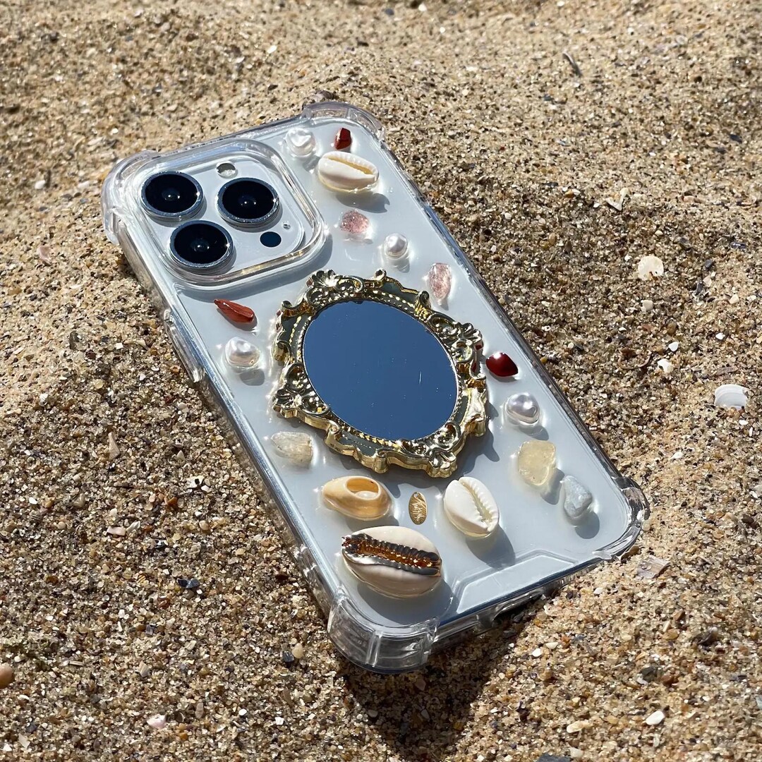 Resin Aesthetic Phone Case, Decoden Phone Case for iPhone 16 15 14 13 ...