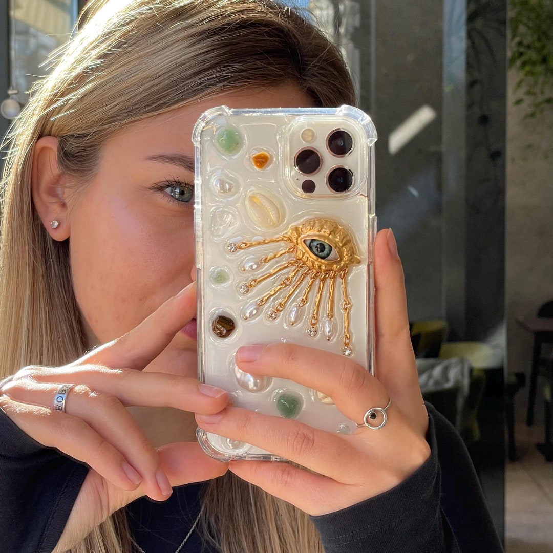 Resin Designer iPhone Case, Aesthetic iPhone Case for iPhone 16 15 14 ...