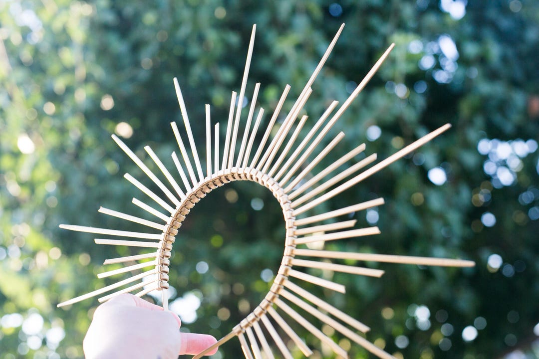 Gorgeous *halo Crown* Gold Godess *helios* Sunburst Crown Sunburst ...