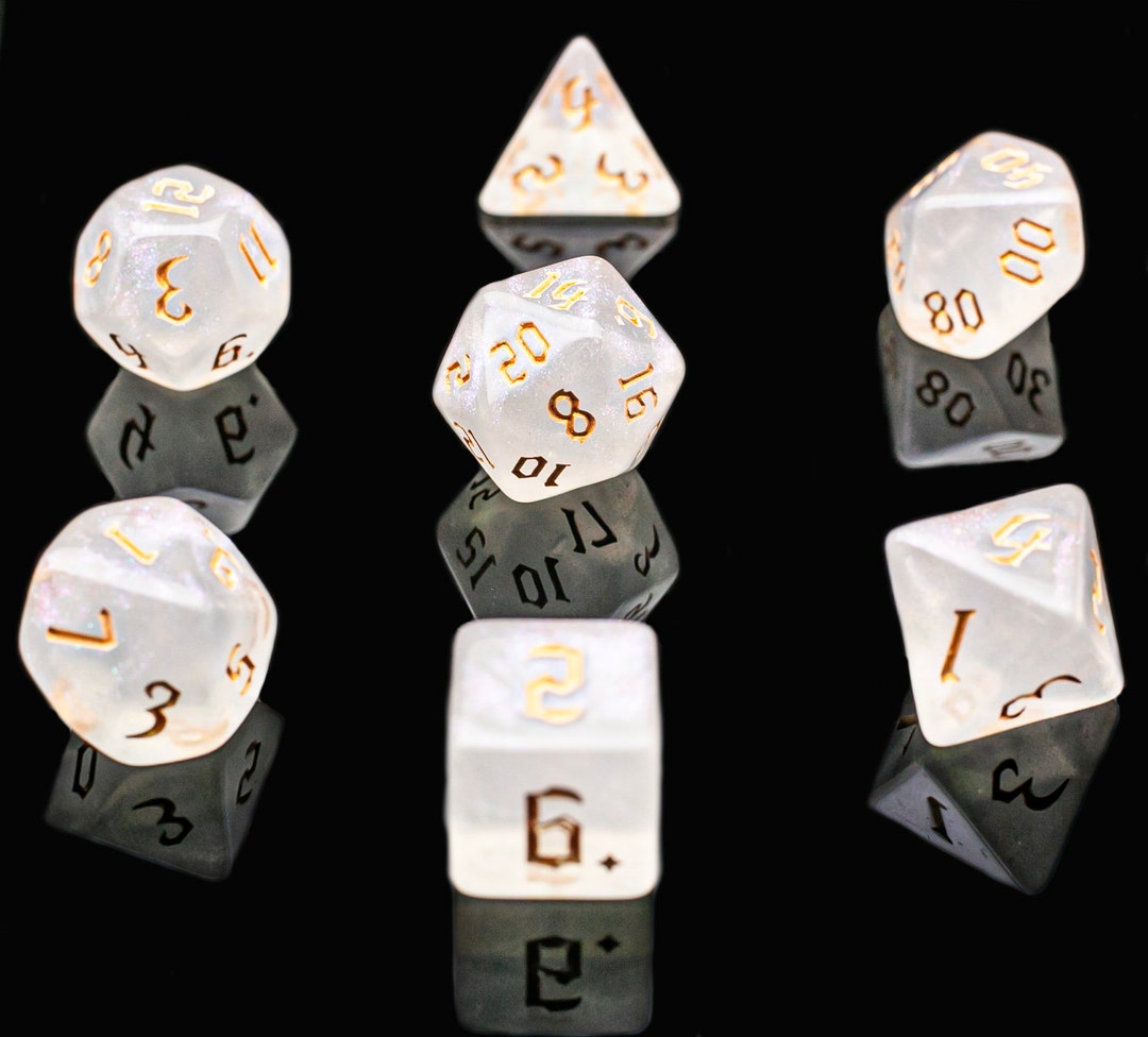 Opal Essence - Dnd Polyhedral Dice Set - TTRPG Dice - Etsy
