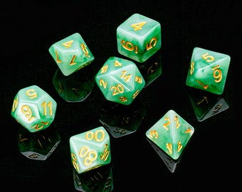 Green Crystal Dnd Dice - Jade 02 - Etsy