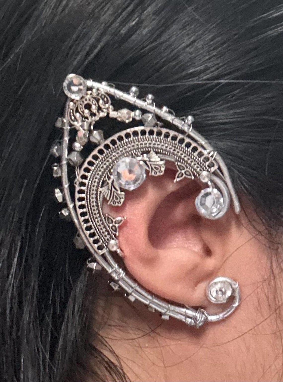 Ethereal *high Elf* Moonlight Gemstone Ear Cuffs - Elven Ear Cuffs ...