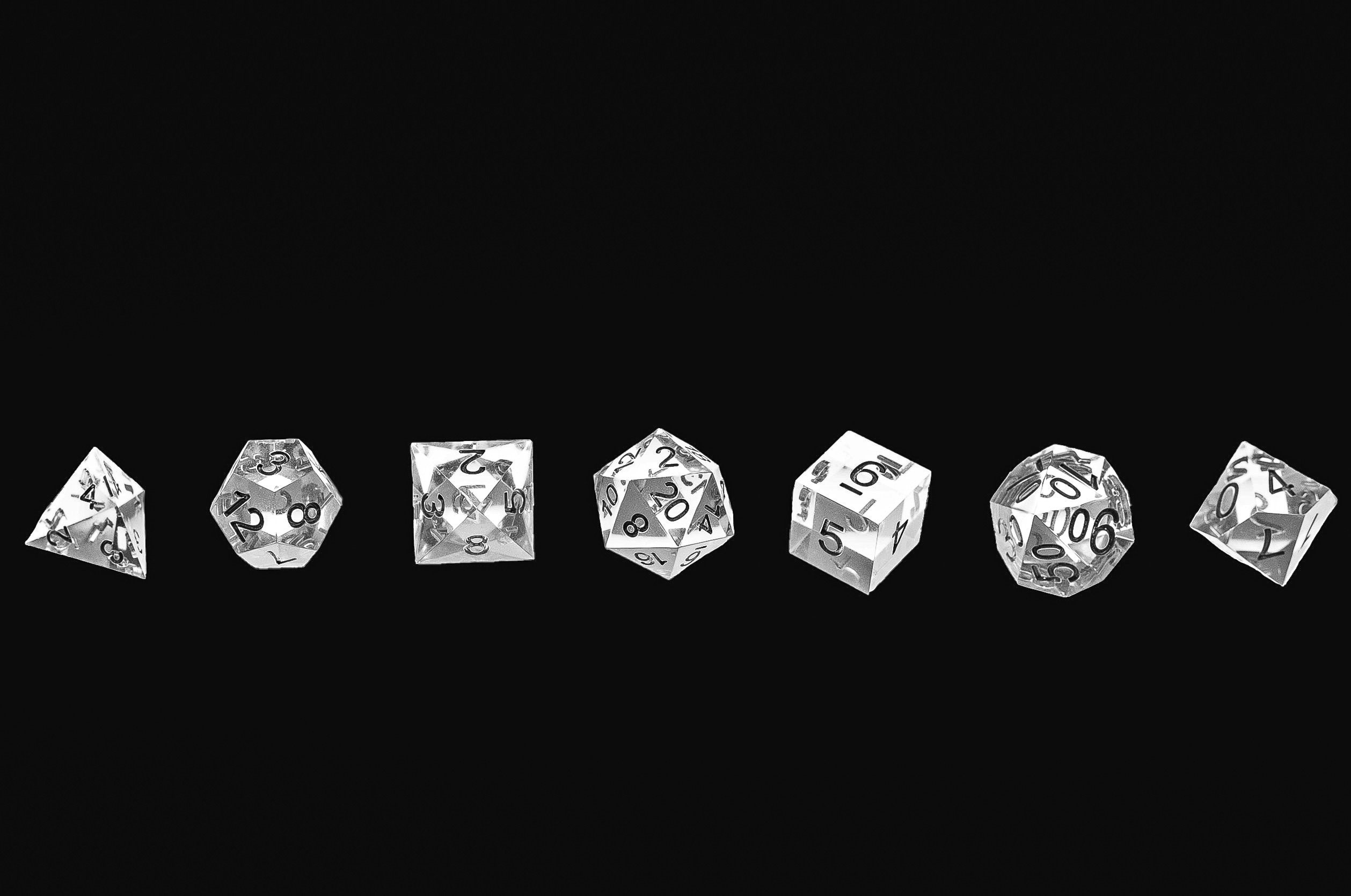 Ice Knife Dragon Dice Set Dnd Polyhedral Sharp Edge Resin Dragon Dice ...