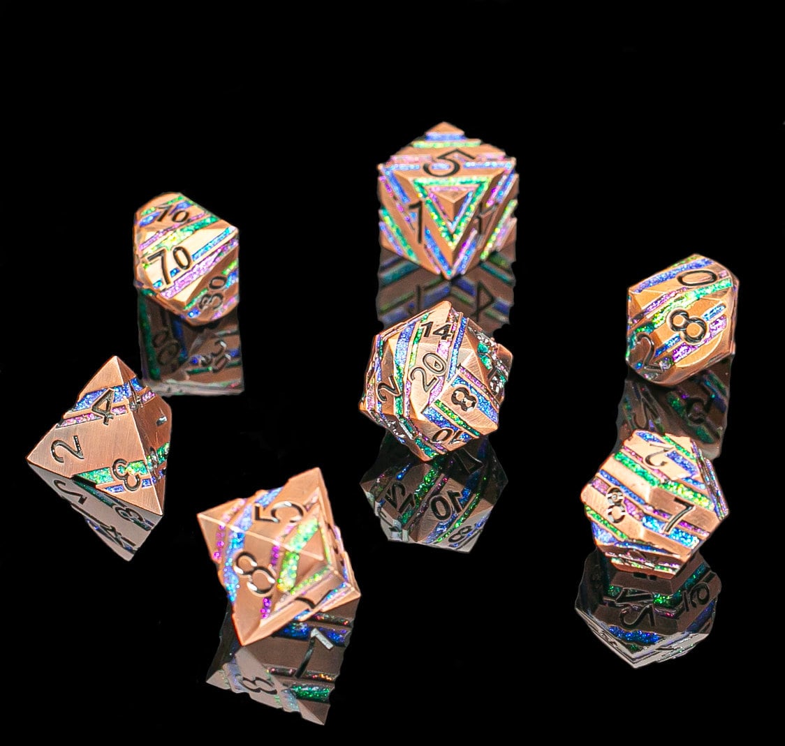 Fairy Forged - Dnd Polyhedral Dice Set - TTRPG Dice Metal Dice - Etsy