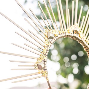 Ethereal Glowing helios Halo Crown Sunburst Crown Sunburst Headpiece ...