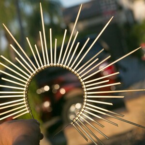 Gorgeous *halo Crown* Gold Godess *helios* Sunburst Crown Sunburst ...