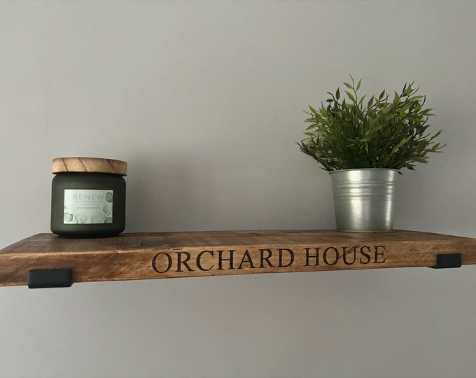 Personalised Shelves Using Solid Wood 22cm X 4cm Thick Floating - Etsy UK