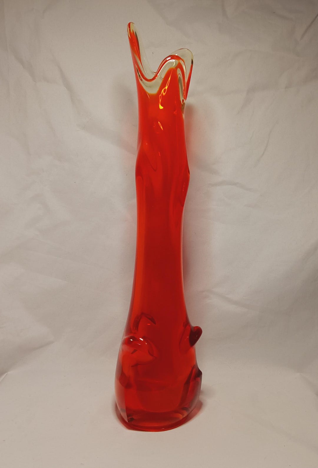 Vintage 16" Persimmon Viking Tundra Vase - Etsy