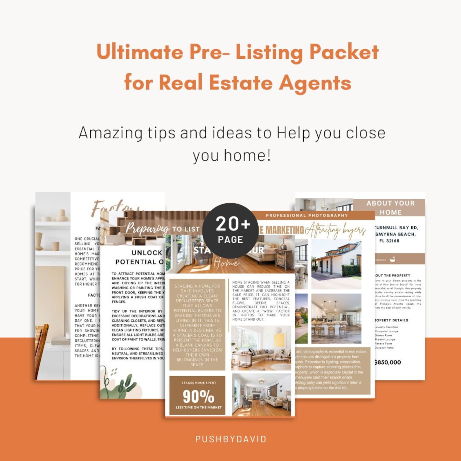 22 -page Pre Listing Packet Template! | Real Estate | Editable in Canva ...