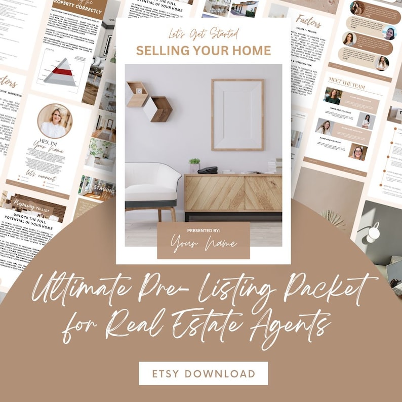 22 -page Pre Listing Packet Template! | Real Estate | Editable in Canva ...