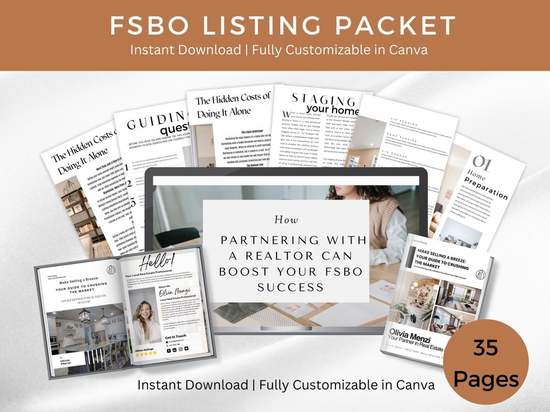 For Sale by Owner | Real Estate FSBO Guide | Canva Template | Marketing ...