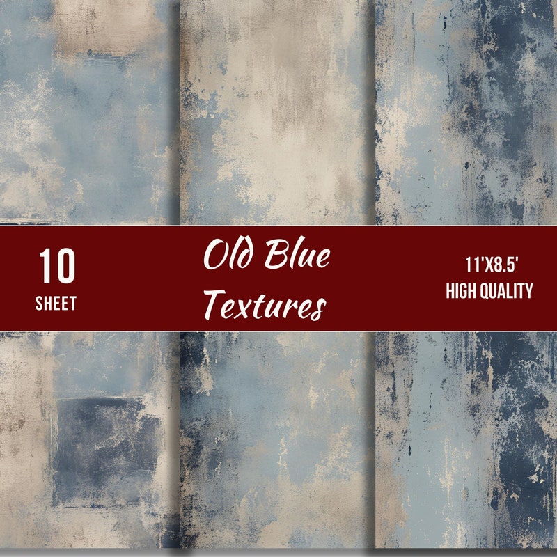 Blue Distressed - Etsy