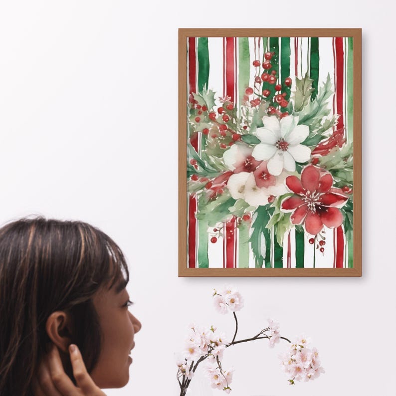 Printable Watercolor Digital Paper, Watercolor Background and Flower ...