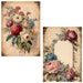 10 Victorian Flowers Digital Papers, Vintage Scrapbook Background Kit ...