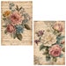 10 Victorian Flowers Digital Papers, Vintage Scrapbook Background Kit ...