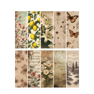 Vintage Printable Bookmarks, Bookmark Bundle, Assorted Vintage Designs ...
