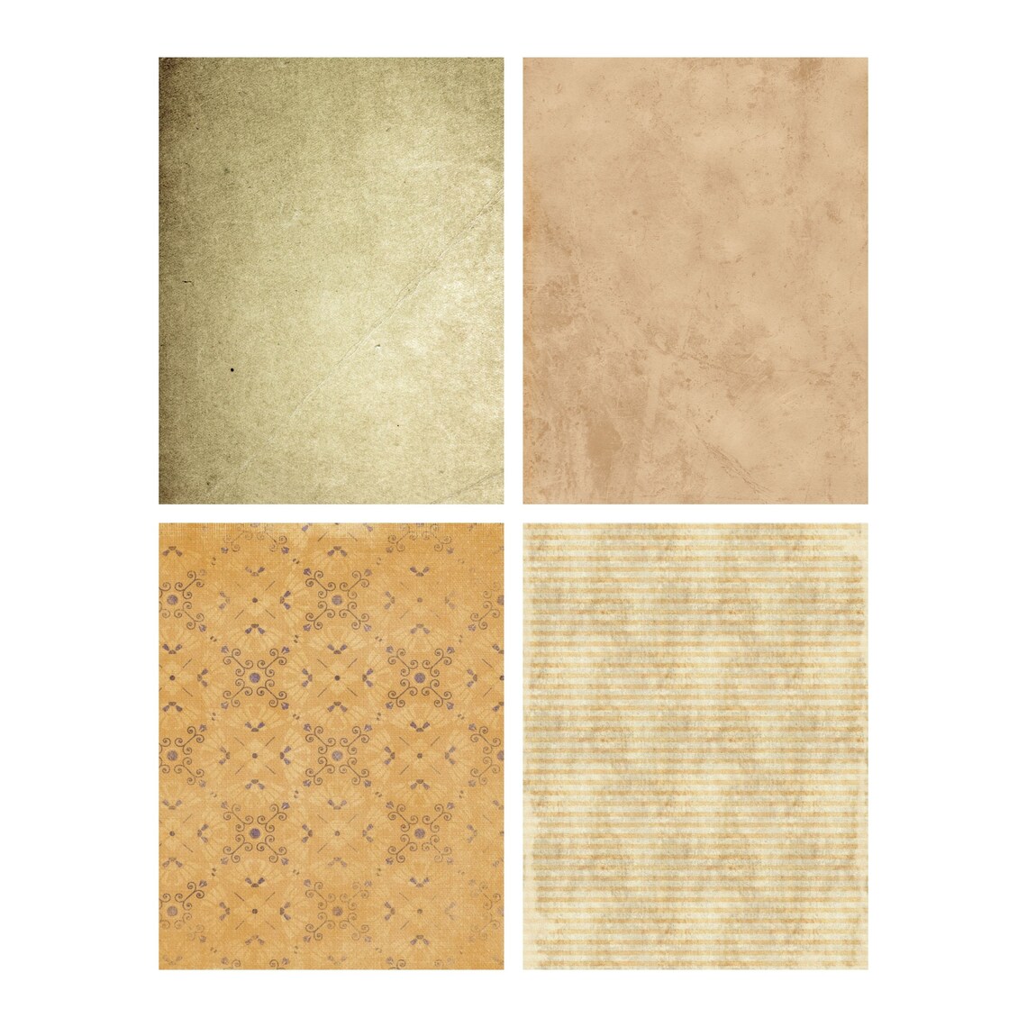 Vintage Scrapbook Paper, Printable Digital Papers Background,natural ...