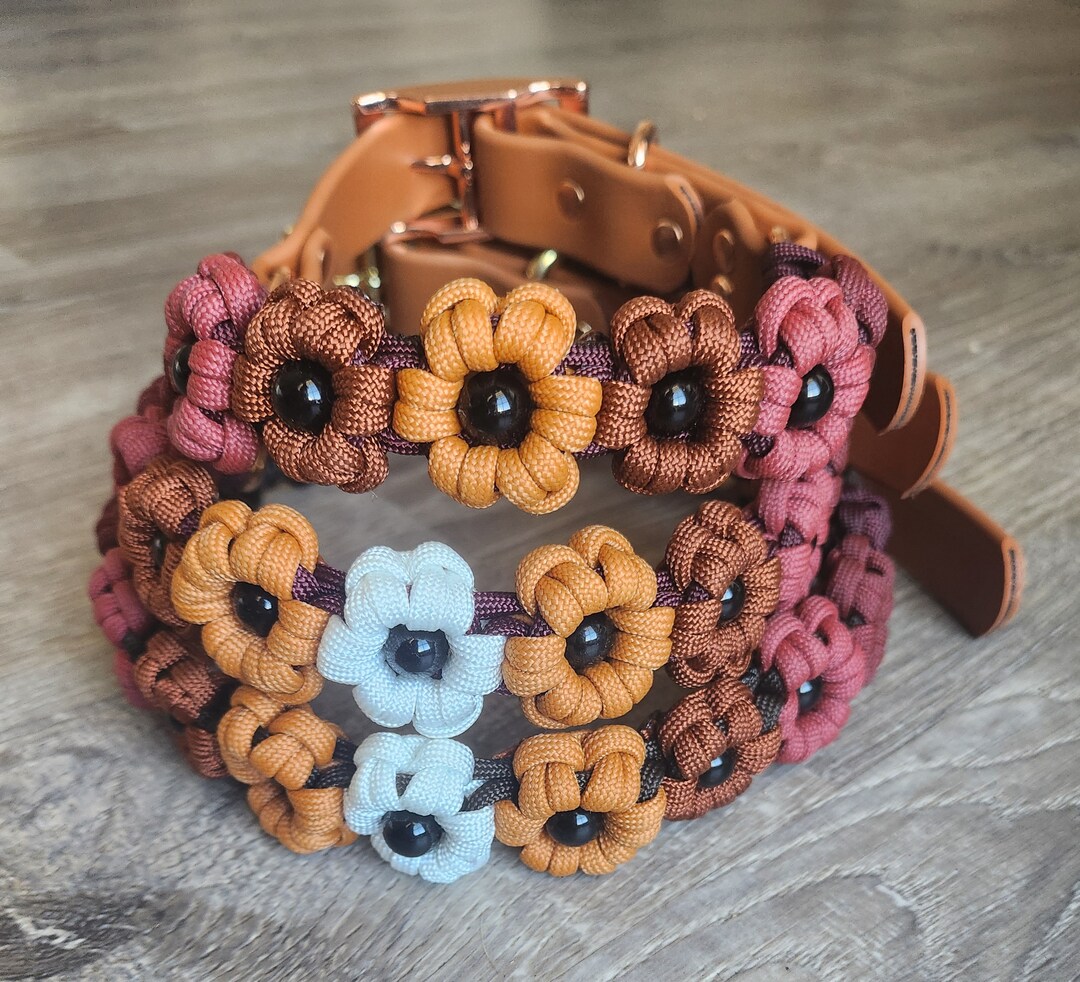 Flower Paracord Dog Collar - Etsy