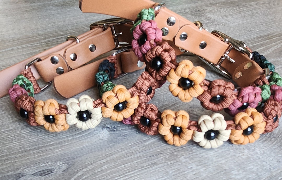 Flower Paracord Dog Collar - Etsy