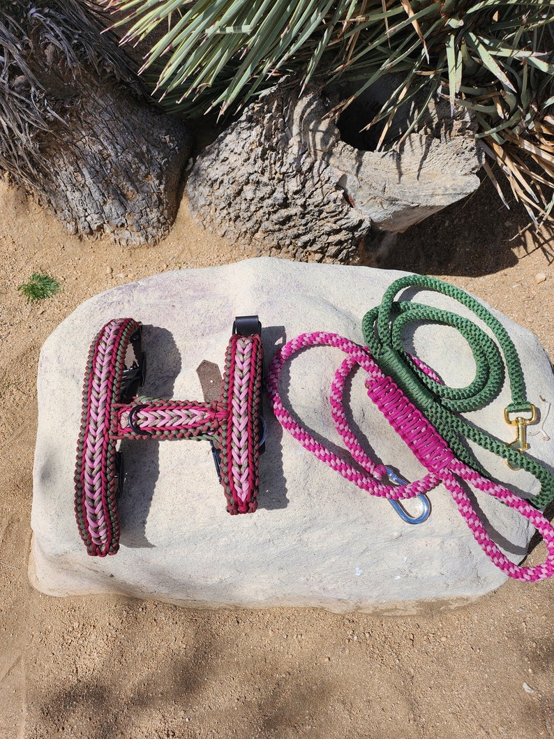 Pink Paracord Dog Harness - Etsy