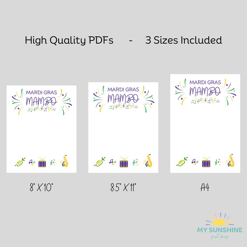 Mardi Gras Mambo Kids Footprint Art Project - Printable Purple, Green ...