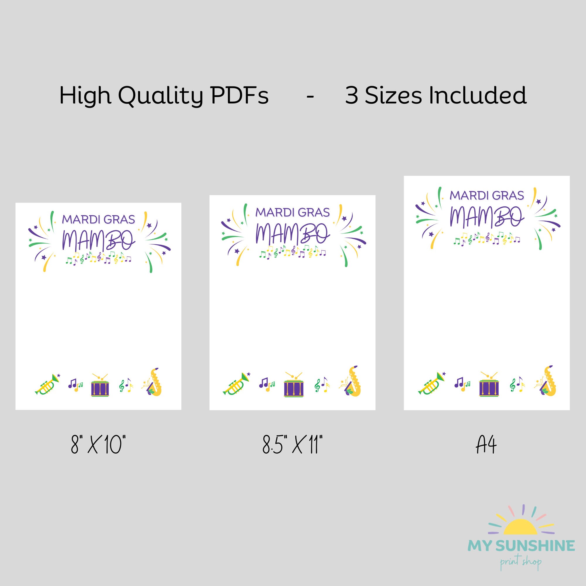 Mardi Gras Mambo Kids Footprint Art Project - Printable Purple, Green ...