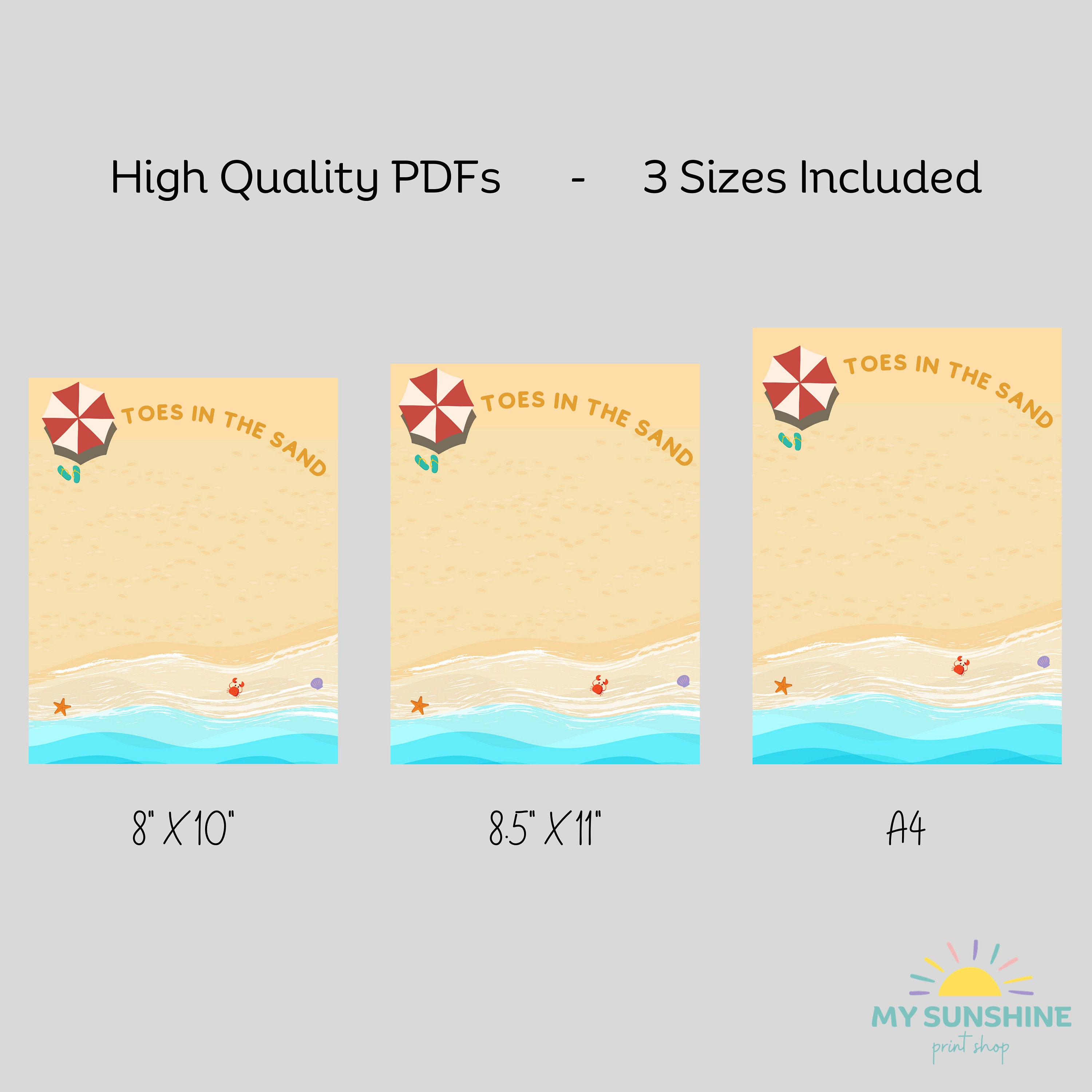 Summer Beach Footprint Art: Toes in the Sand Keepsake for Kids, DIY ...