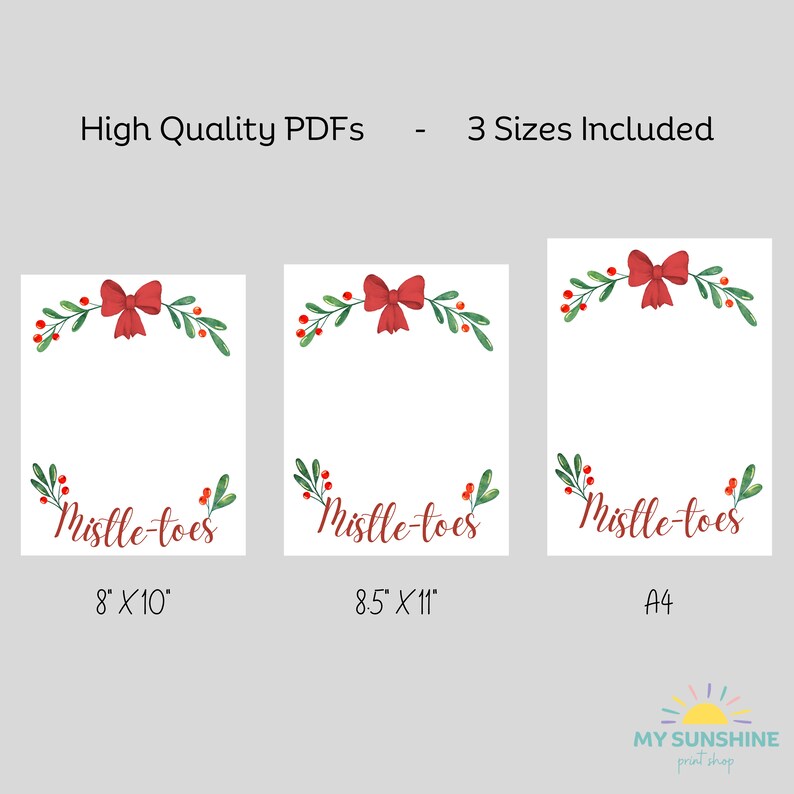 Mistle-toes / Christmas Holiday Art Craft / Footprint Handprint / Foot ...
