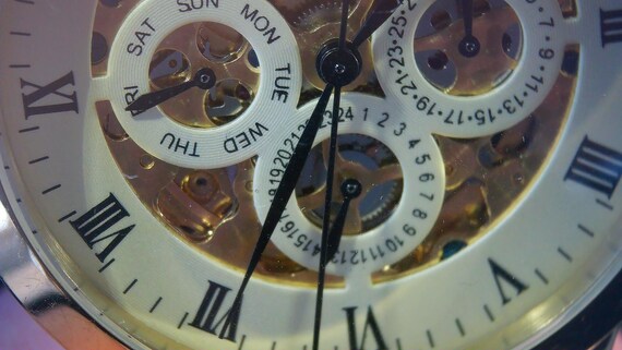 Rotary Skeleton automatic calendar watch - Gem