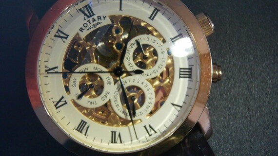 Rotary Skeleton automatic calendar watch - Gem